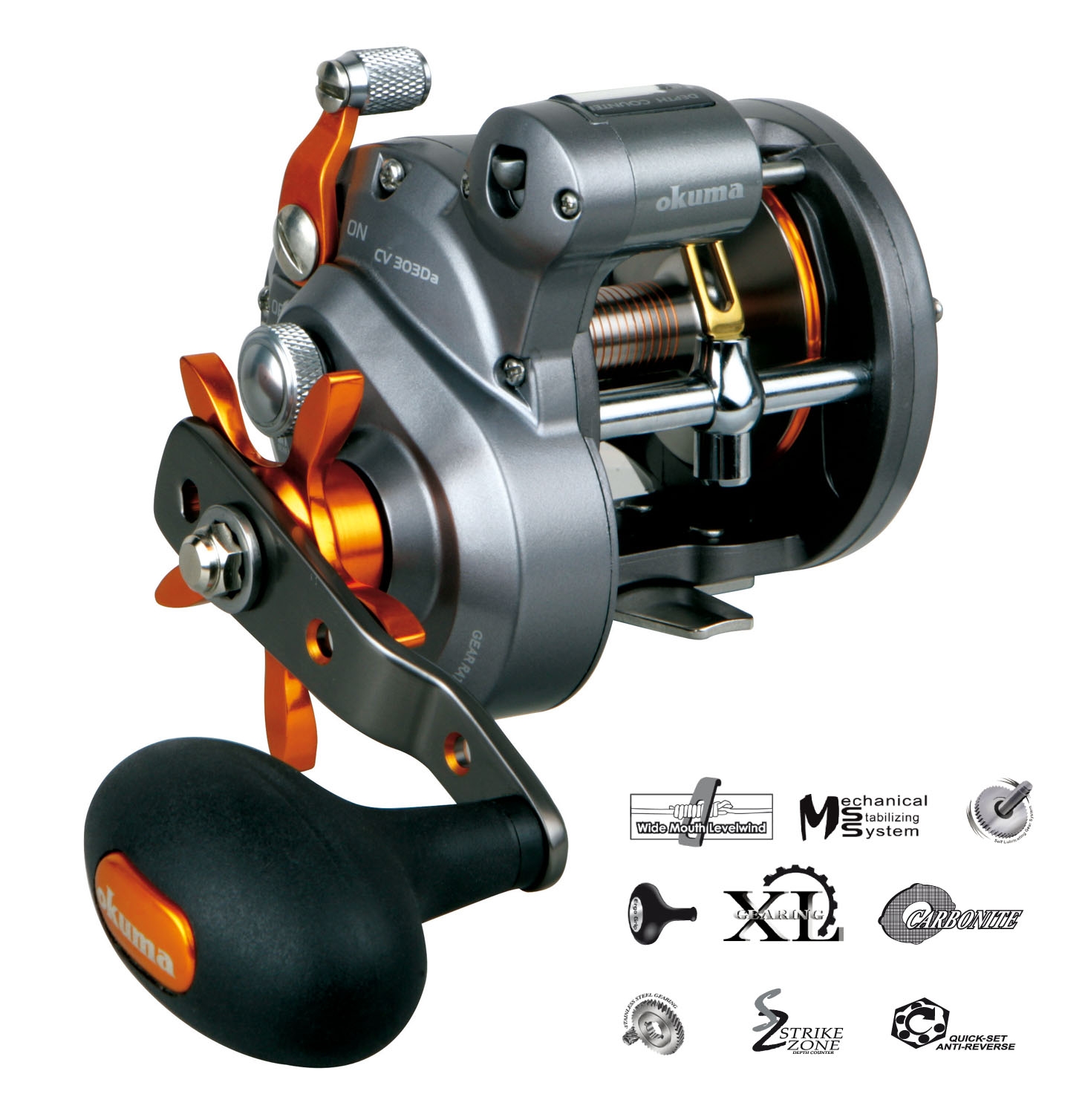 Okuma Cold Water Counter CW303D -hyrräkela siimamittarilla - Eräkontio