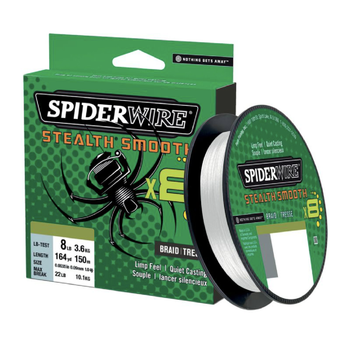Spiderwire Smooth 8 -kuitusiima 150m, TRANSLUCENT WHITE - Eräkontio